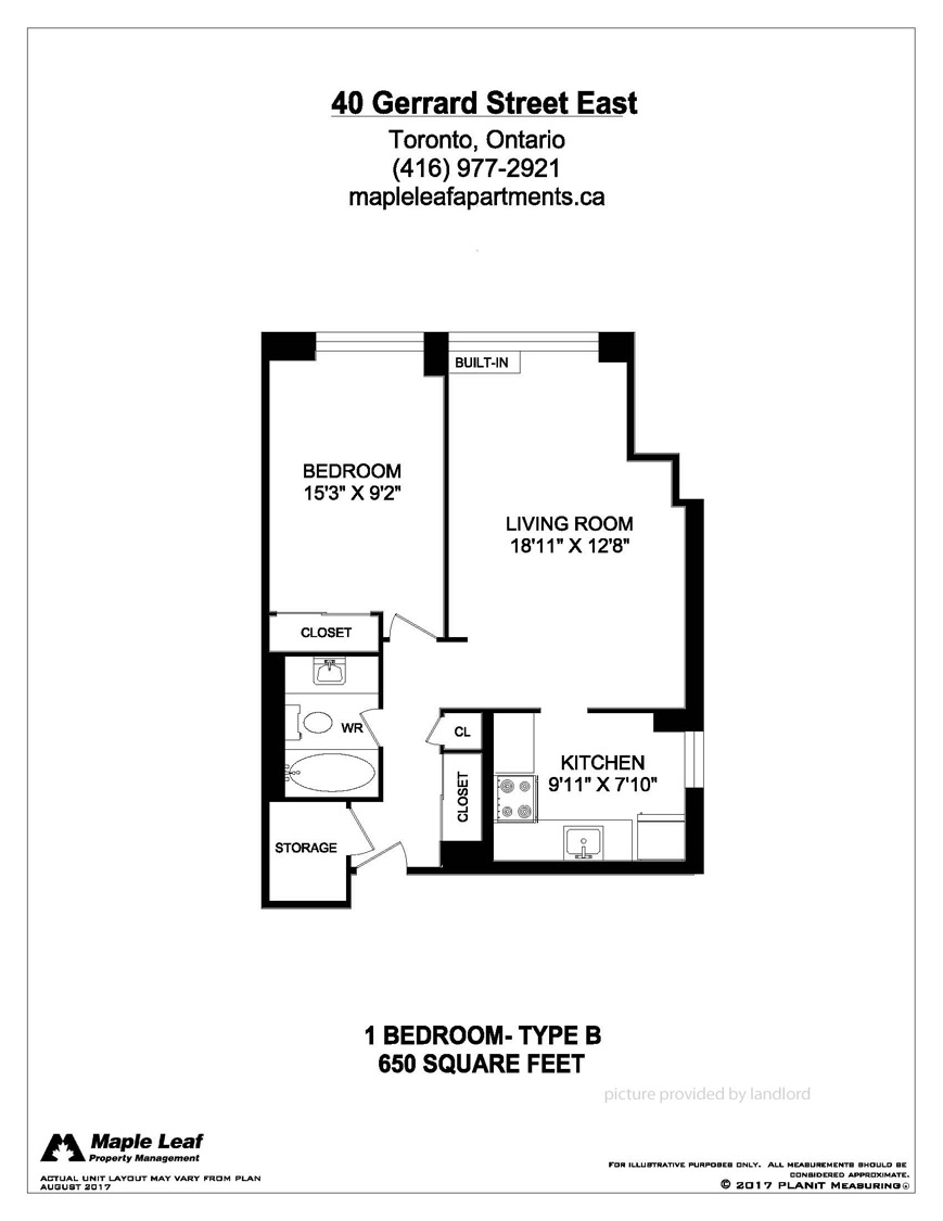 40 Gerrard St E, TORONTO , ON : 1 Bedroom for rent -- TORONTO Apartments